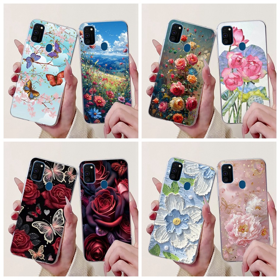 Vỏ Mới Cho Samsung Galaxy M30s Ốp Lưng SM-M307F Hoa Đẹp Mềm TPU Ốp Lưng ...
