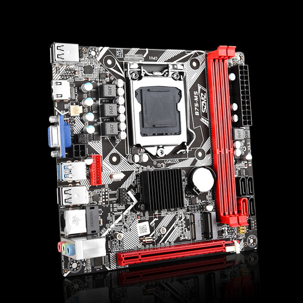 Bo mạch chủ 24Pin B75-MS Dung lượng tối đa 16GB Mainboard với PCIe 16x cho PC Gaming | Shopee ...