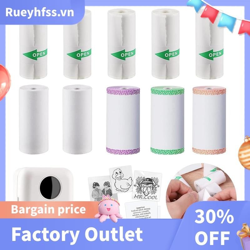 10 Cuộn Giấy Nhiệt Giấy Dán Tự Dính, Cho Mini Sticker Máy In Hóa Đơn Di ...