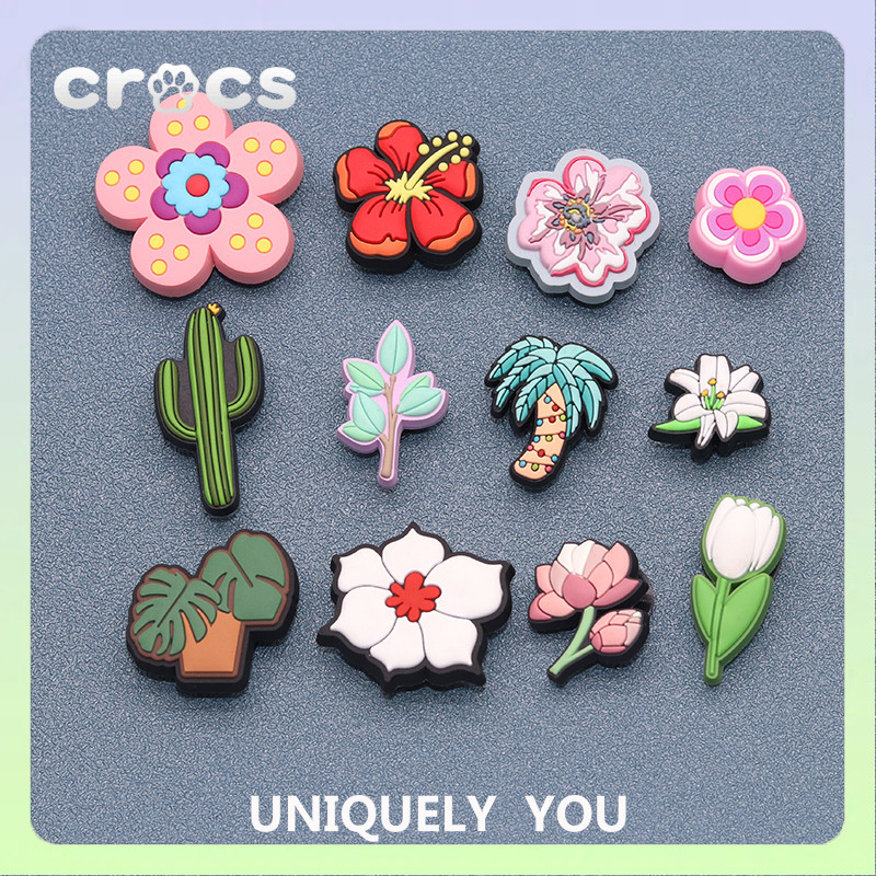 sticker dép crocs Cartoon flower jibbitz crocs charm crocs charm dép ...