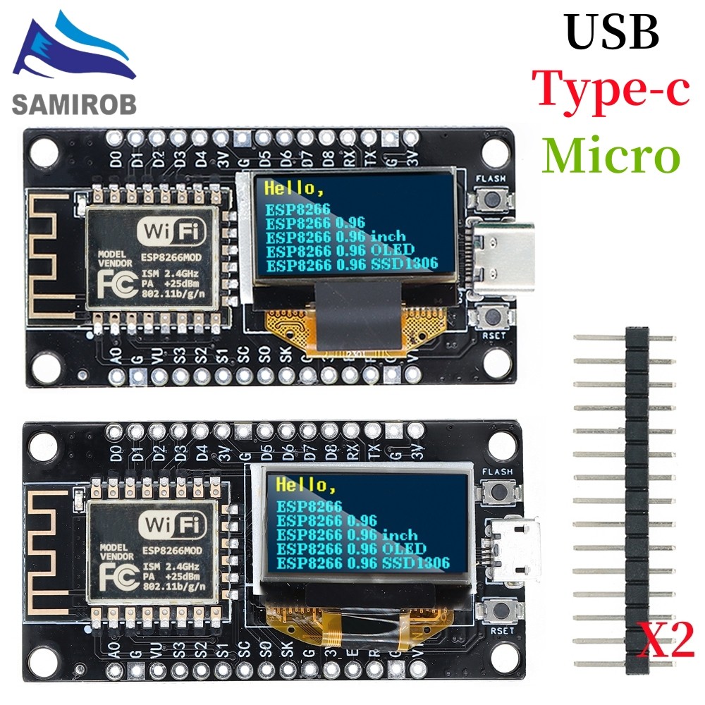 Bảng Mạch Phát Triển nodemcu esp8266 Màn Hình oled 0.96 inch ch340 Chuyên Dụng Cho arduino ide ...
