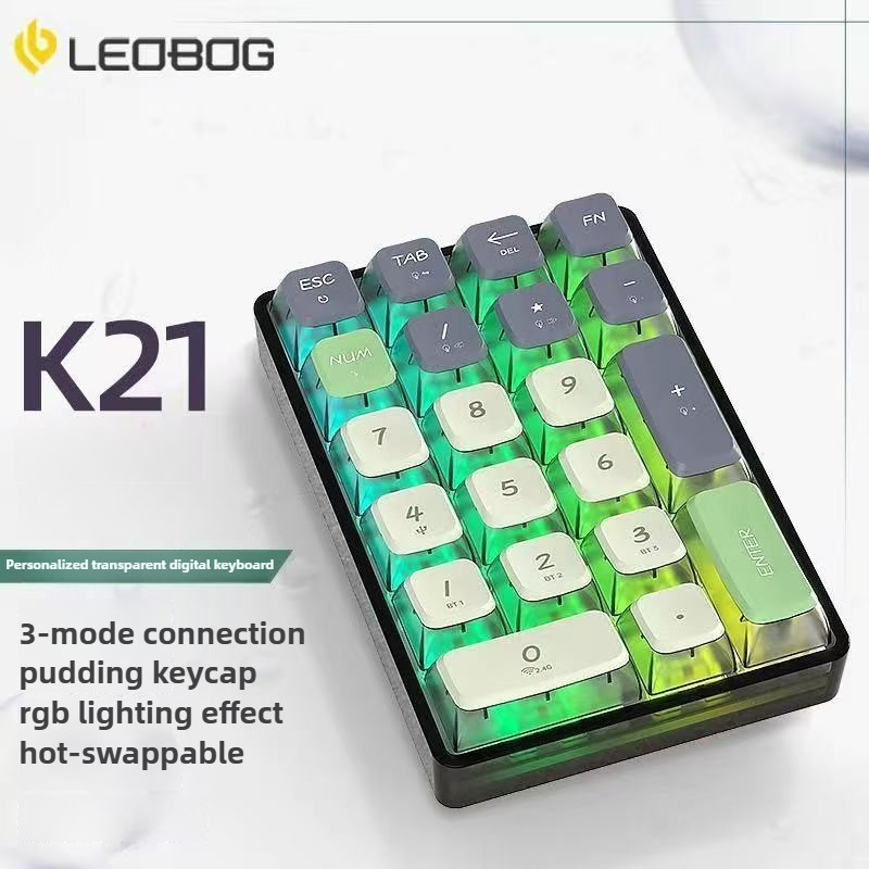 Leobog K21 Bluetooth Number Pad Mechanical Numeric Keypad Số Pad Bàn Phím Số Cơ 21 Chìa Khóa ...