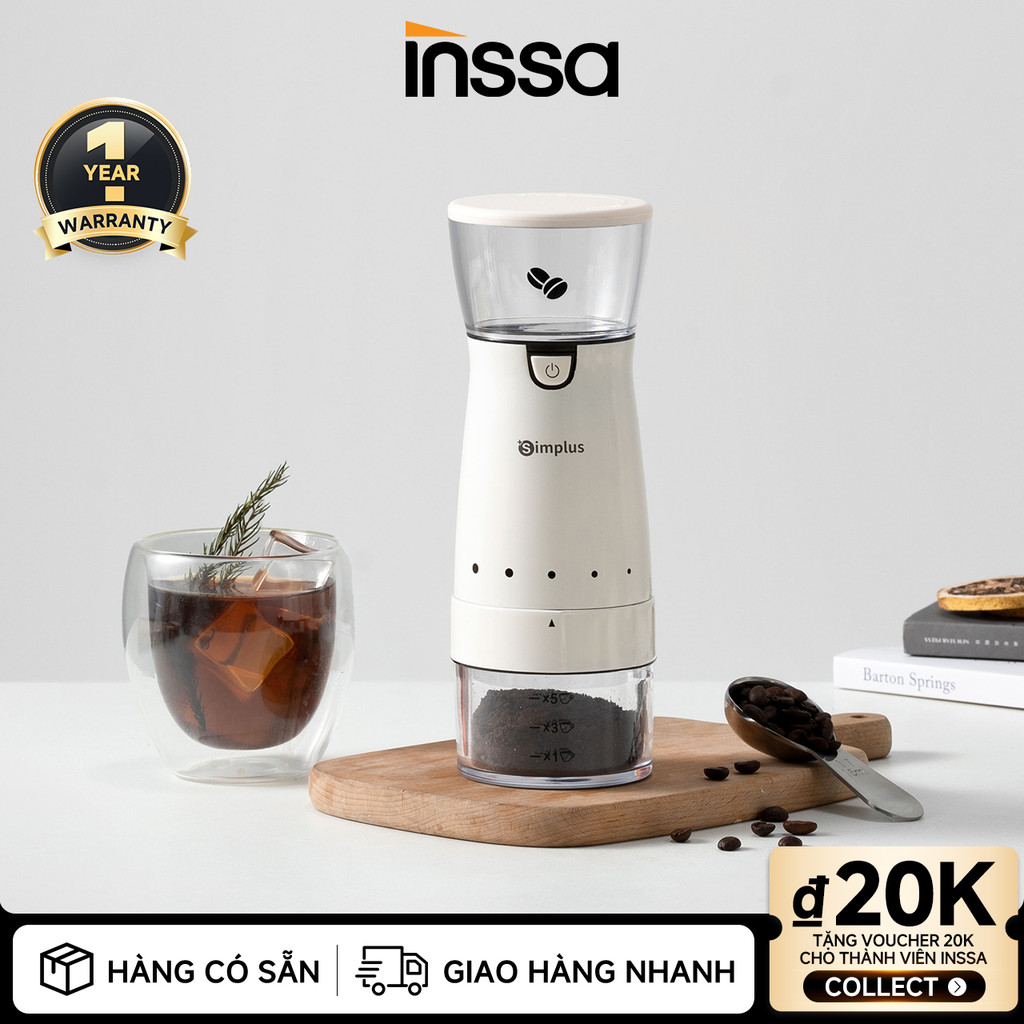 Inssa Máy Xay Hạt Cà Phê Cổng Sạc Type-C MDJH001 - Bảo Hành 1 Năm ...