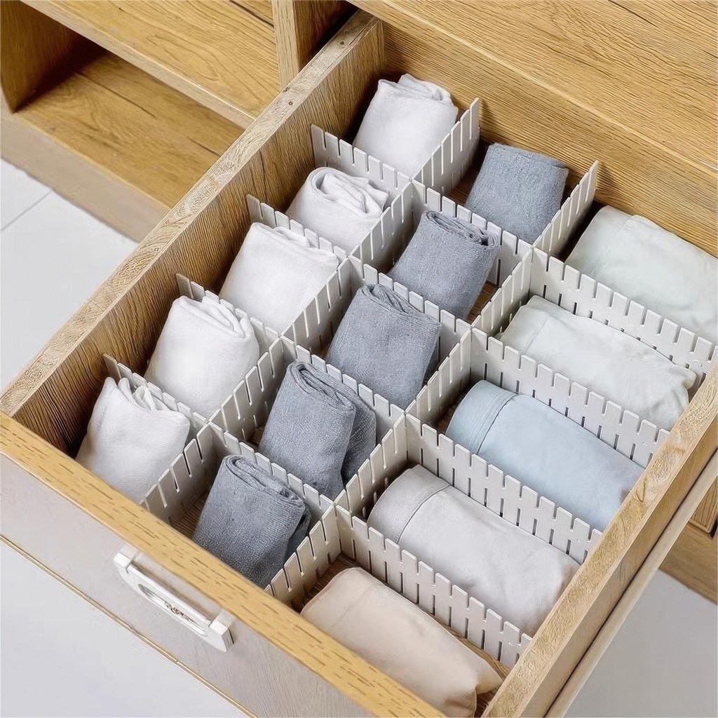 Combo 4 Thanh nhựa chia ngăn tủ có thể điều chỉnh kích thước 37*7cm, 47 ...
