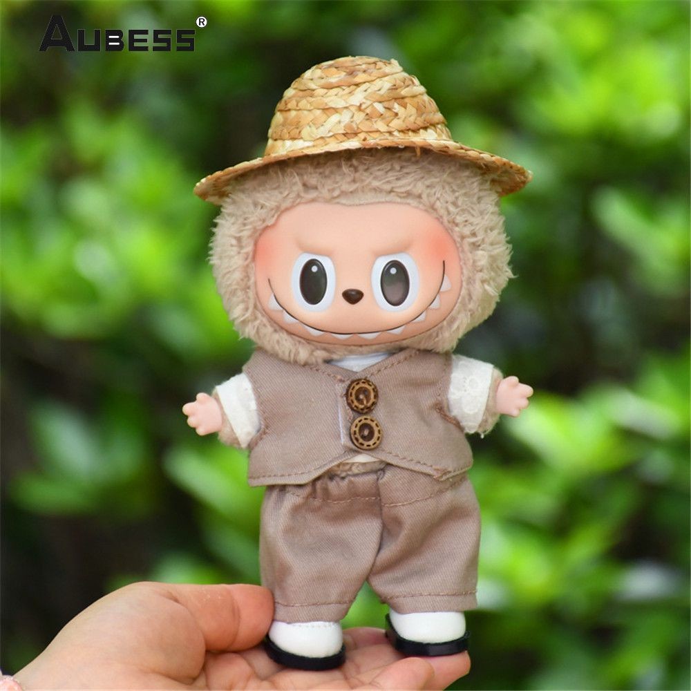 Quần áo Labubu Farmer Suit Mũ rơm và giày dễ thương cho Labubu Macaron ...