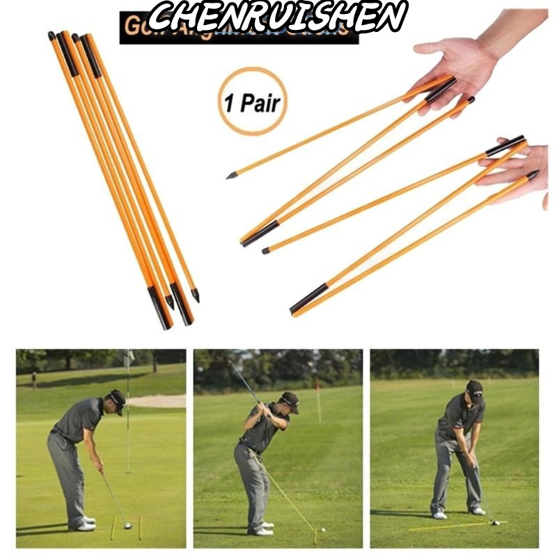 Mon Golf Alignment Stick 2 Gói Thiết bị hỗ trợ đào tạo xoay có thể gập ...