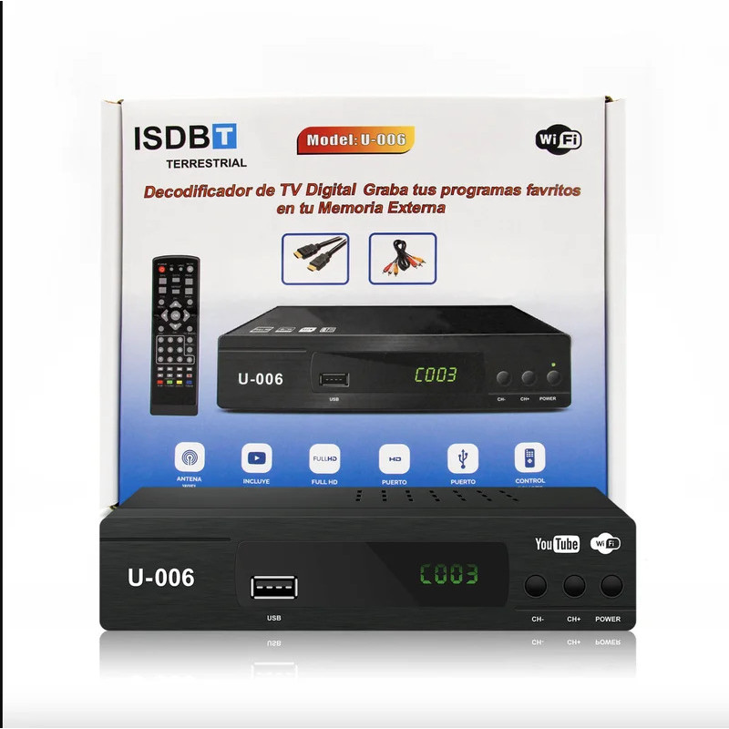 Brazil Peru ISDBT nhật bản h.264 Ăng-ten VHF UHF Bộ giải mã kỹ thuật số ...