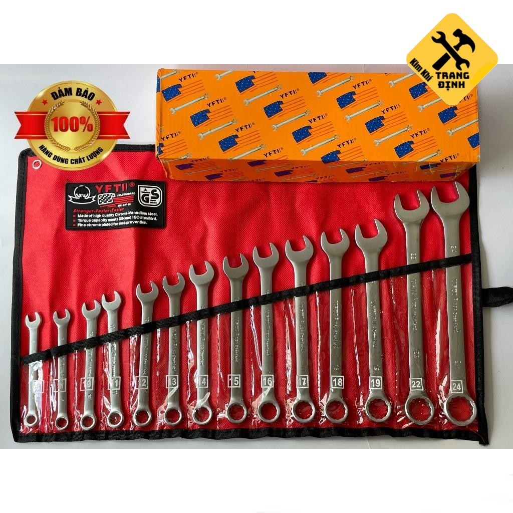 Bộ cờ lê vòng miệng Yetl vặn ốc size 8-24 và 8-32 phiên bản thép dày ...
