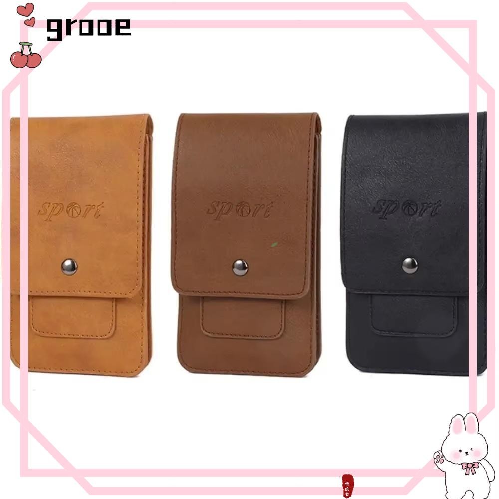 GROOE Túi đựng điện thoại di động Bao da, Khóa kim loại Thiết kế nhiều ...