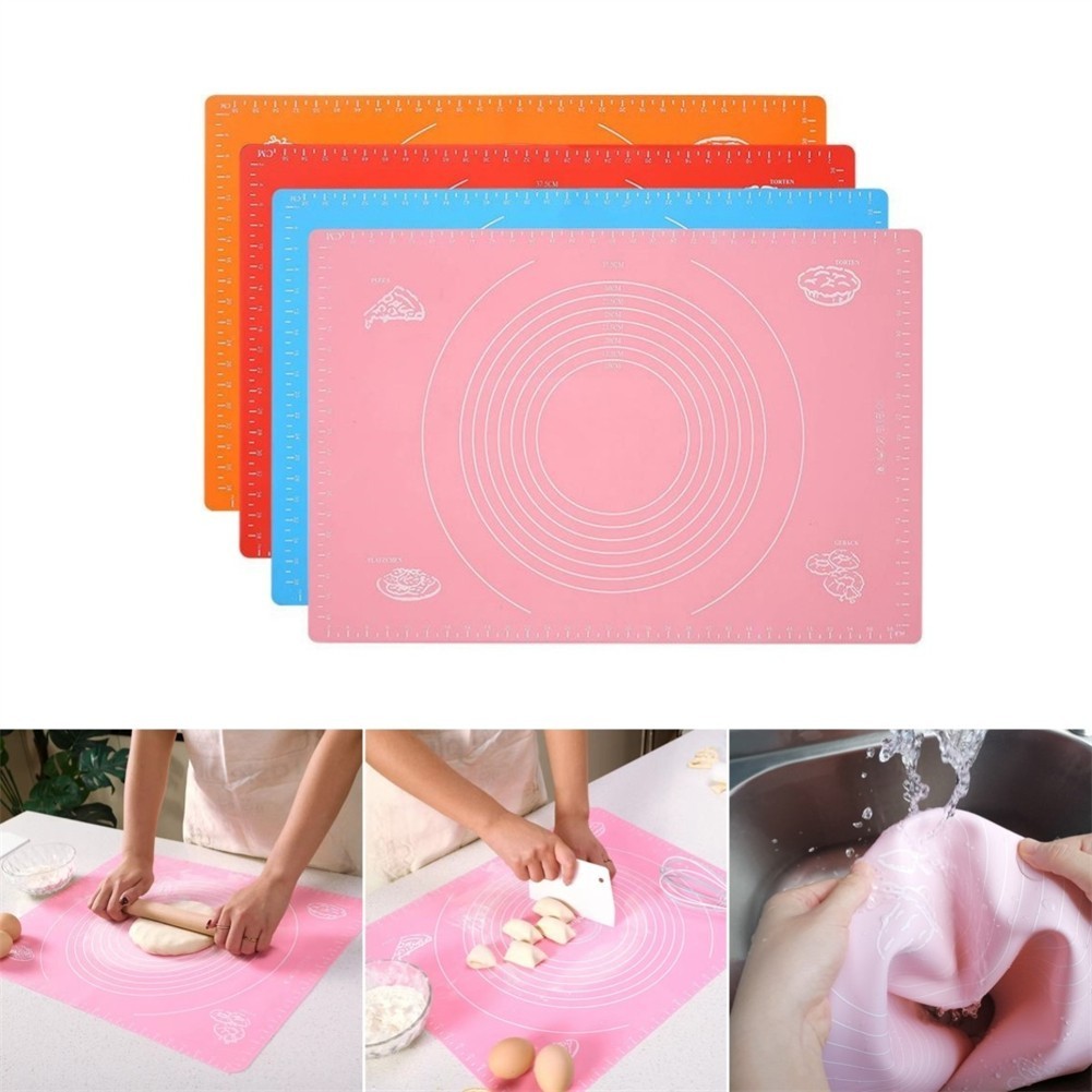 ⭐READY STOCK ⭐60x40CM Silicone Non-slip Baking Mat Dough Bread Pad with ...