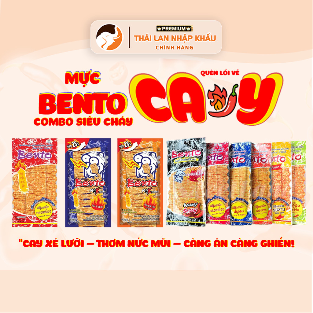 [COMBO 3] - [Dây 13 gói] Mực Bento Thái Lan - (4g/gói) | Shopee Việt Nam