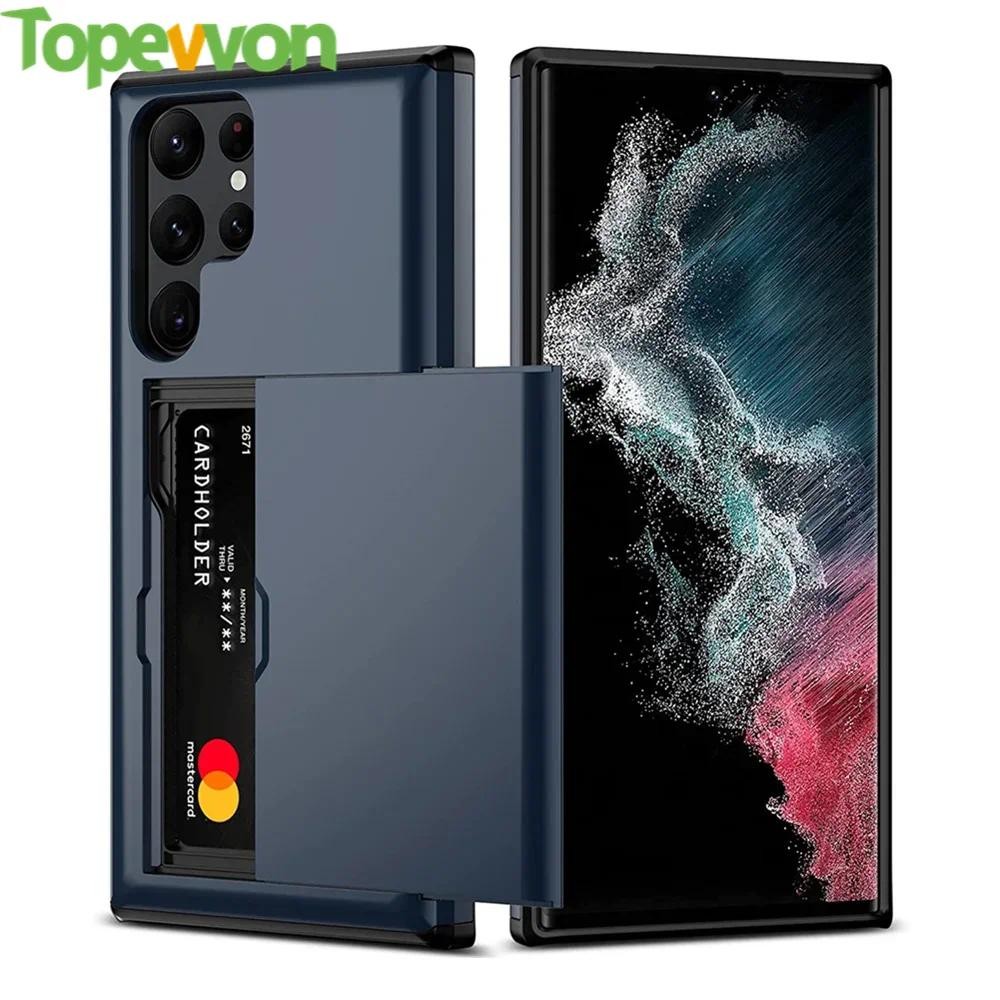 Topewon Cho Samsung S25 S24 S23 S22 S21 Plus Ultra FE Ốp Lưng Cứng Ví ...