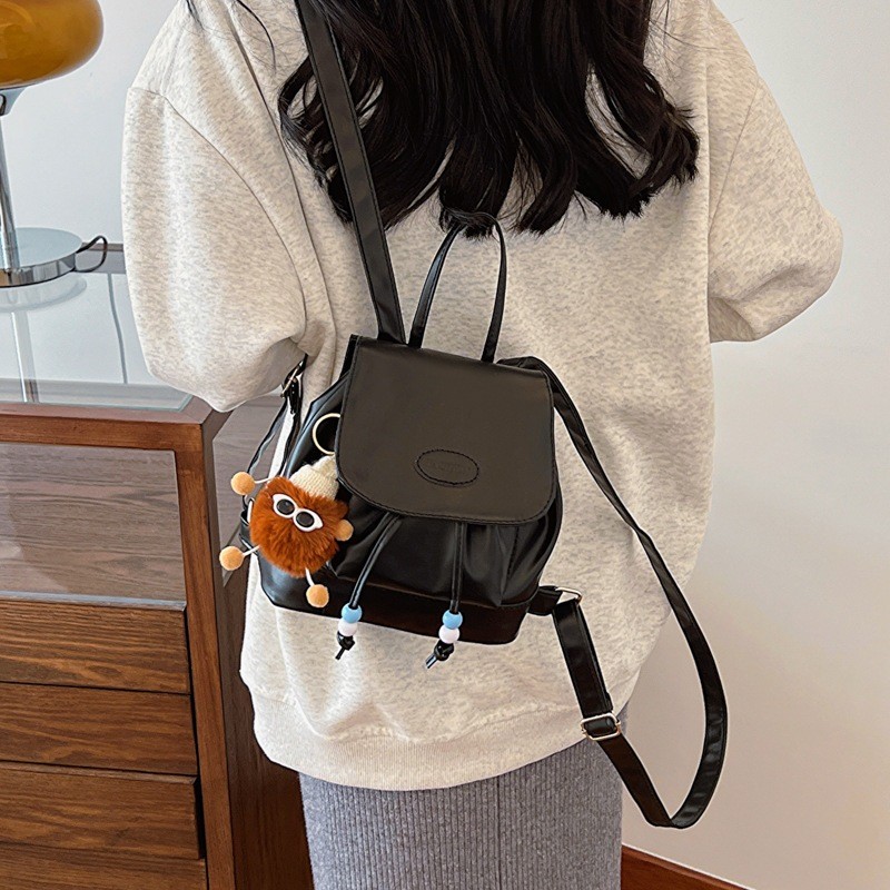 Balo Da Mini Dây Rút Phong Cách Retro Dễ Thương, Thiết Kế Nhỏ Gọn Thời ...