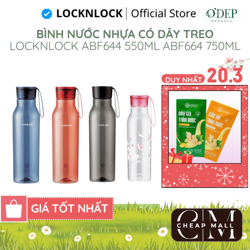 Bình nước nhựa LocknLock Eco Bottle có dây treo, an toàn cho sức khỏe ...
