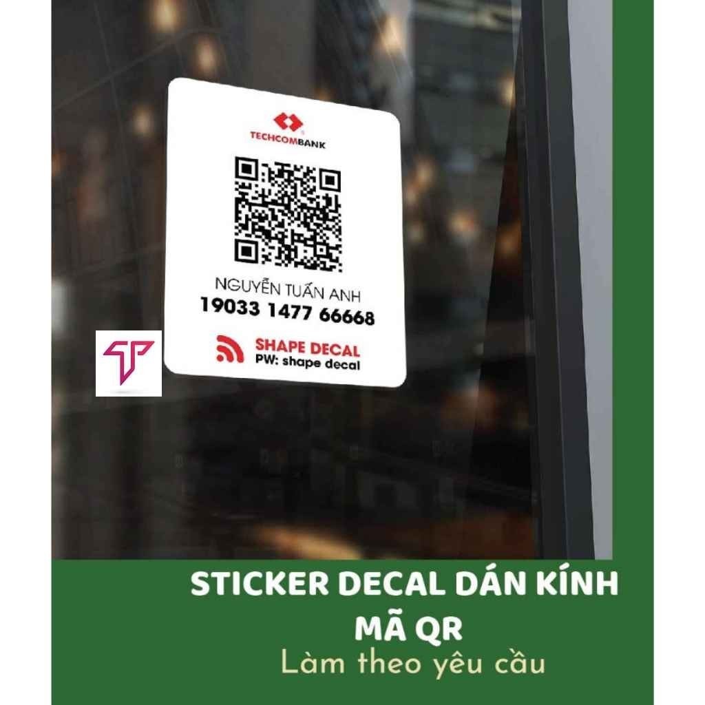 QR code in decal dán tường, dán kính, Mã Qr Code in theo yêu cầu, QR ...