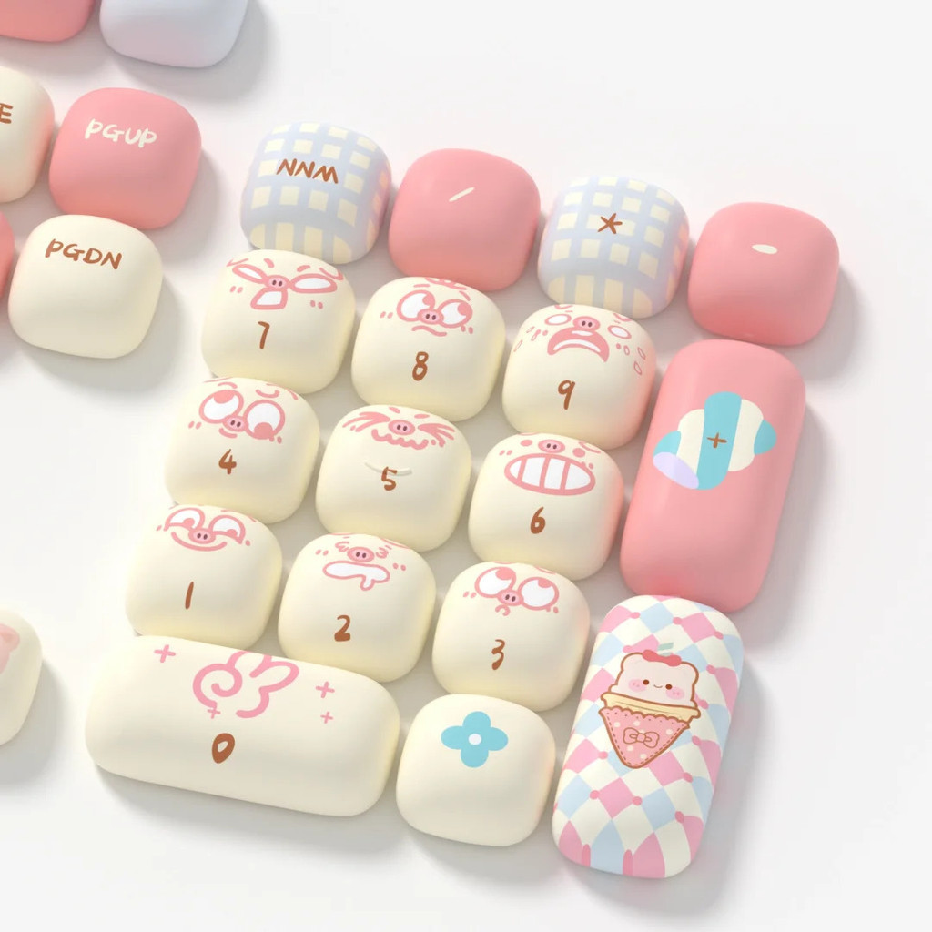 Piggy Party Đậu Phụ Keycap MOG Profile PBT Thuốc Nhuộm Năm Mặt Thăng ...
