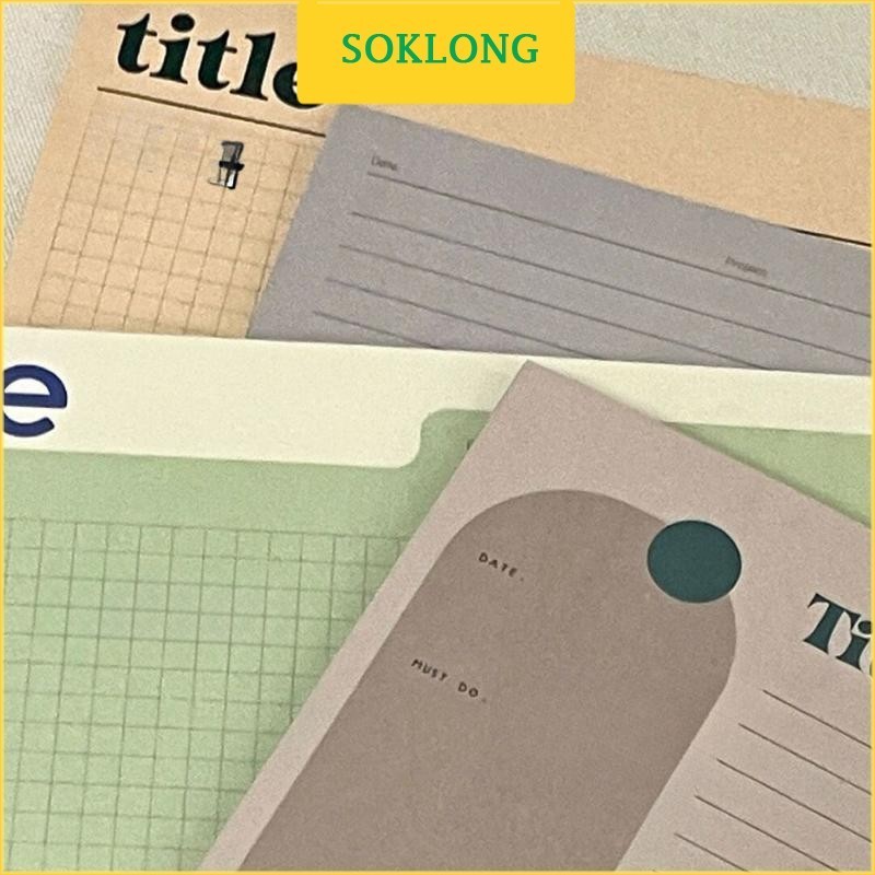 Tập giấy note tone vintage B5 30 tờ S42 màu retro S42 Giấy note ghi chú caro hỗ trợ học tập, tốc ...
