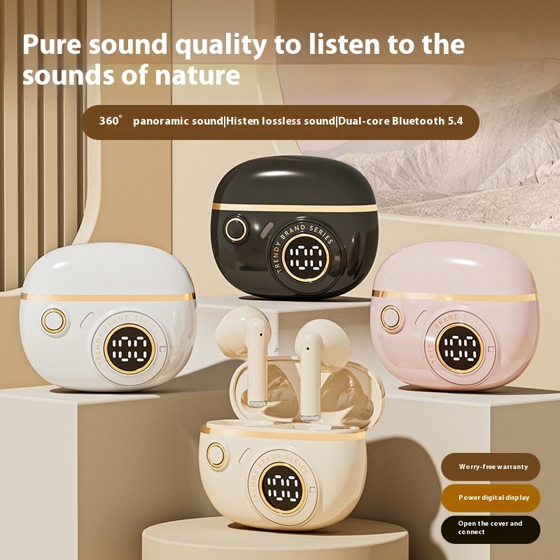 Tzuzl Bluetooth 5.4 Tai nghe Tai nghe không dây Tai nghe Hifi Âm thanh thể thao Màn hình LED Tai ...