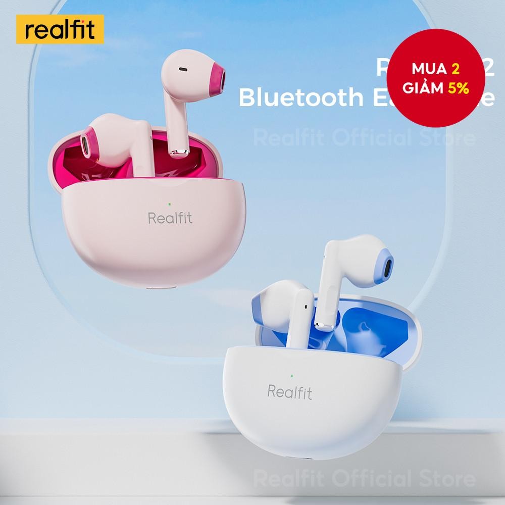 Tai nghe Bluetooth Realfit F2TWS Tai nghe có độ trễ thấp chất lượng cao có AI ENC để sử dụng ...