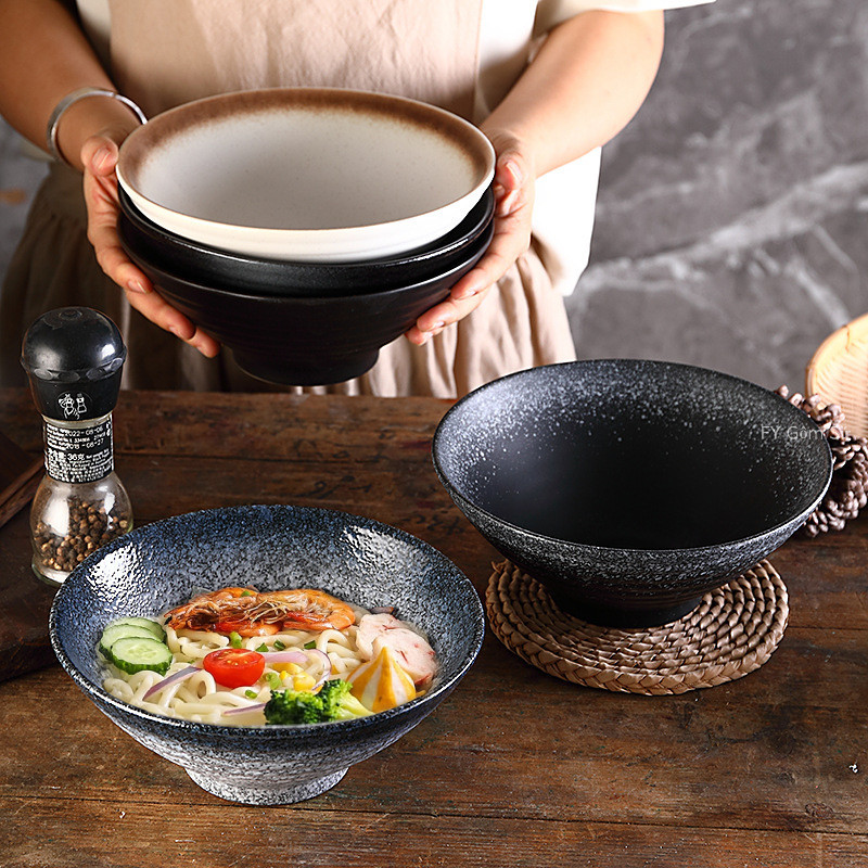 Nhật Bản Ramen Bát Gốm Bát Trumpet Bát Mũ Tre Bát Sứ Men Bát Cơm Gốm ...