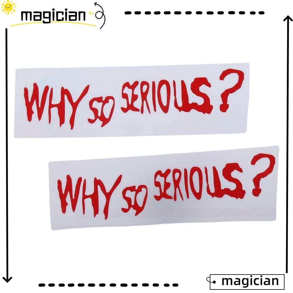 Mag Why So Serious Car Sticker, Đen, Đỏ 7.87 * 2.36in Đề Can Cửa Sổ Ô ...