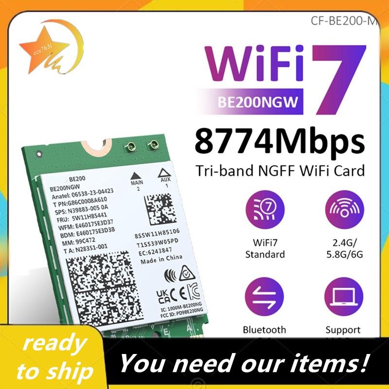 [7-hi] Card mạng WiFi 7 BE200 Bluetooth 5.4 Tri Band 2.4G / 5G / 6GHz ...
