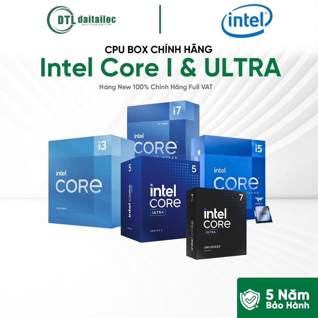 CPU BOX Chính Hãng Intel Core i7 i9 12700 - 14900k Core Ultra 265k ...