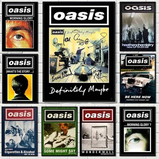 Vintage Oasis Ban Nhạc Hot Album Ca Sĩ Poster In Canvas Tranh Treo ...