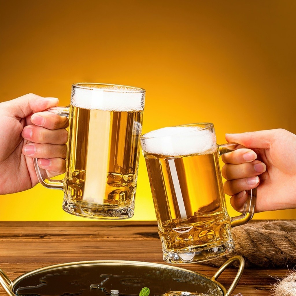 Ly bia tươi, ly bia thủ công, ly rượu vang thanh dày 2 ly MADIS ...