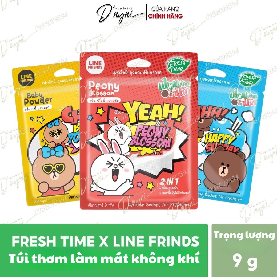 Túi Thơm Không Khí FreshTime X LINE FRIENDS Fresh Time Line Friend Thái Lan 9 Gram | Shopee Việt Nam