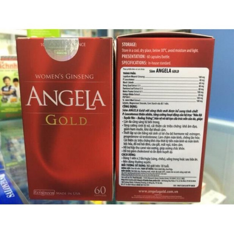 [CHÍNH HÃNG TÍCH ĐIỂM ] Sâm Angela Gold - Tăng cường sinh lý nữ - lọ 60 ...