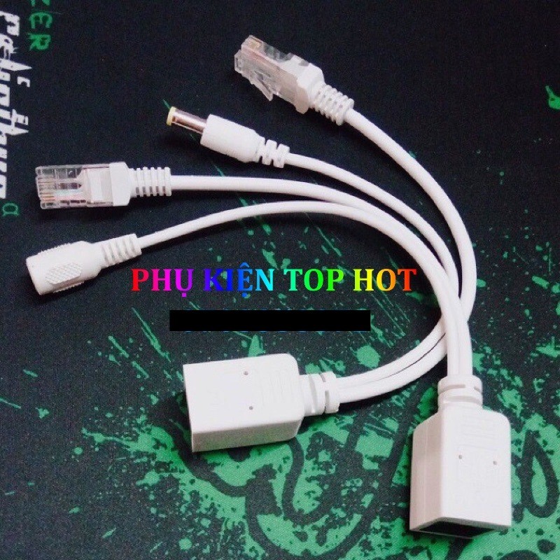 Combo 2 Bộ cáp truyền tín hiệu Jack POE cho Camera IP,Balun chuyển đổi ...