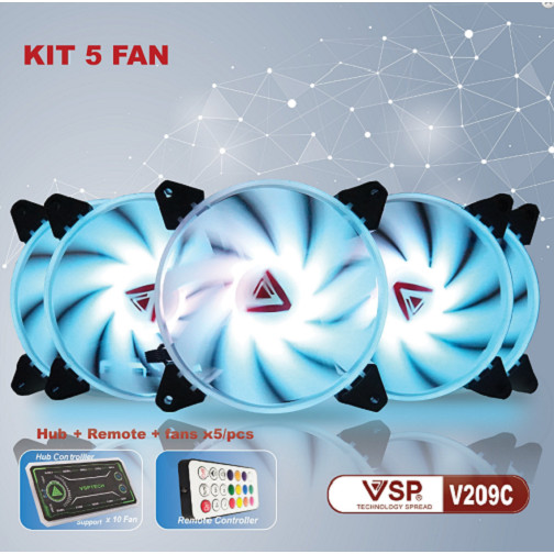 Bộ kit 5 Fan Led RGB + Hub VSP V209C | Shopee Việt Nam