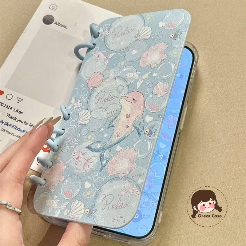 Ốp Điện Thoại Dolphin Flip Book Cho Samsung Galaxy S25 S24 S23 Ultra ...