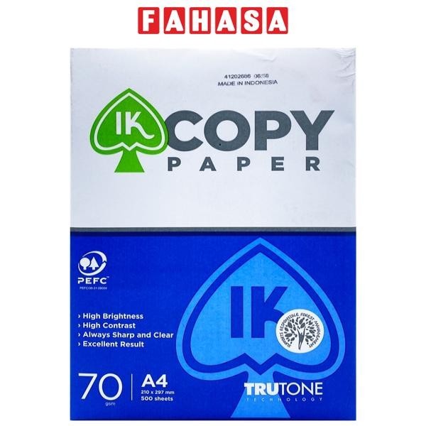 Giấy Photo IK Copy A4 70gsm (500 Tờ) | Shopee Việt Nam