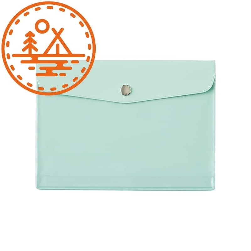 LIHIT LAB Antimicrobial PVC Envelope Case A6 ALCLEA Light Green F7743 ...