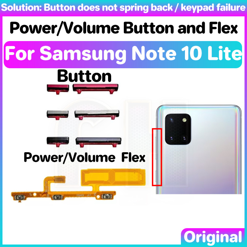 Nút âm lượng nguồn Flex Cho samsung note 10 lite Phím bên Công tắc BẬT ...