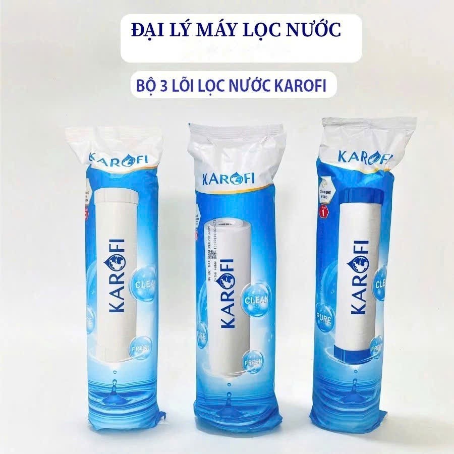 Bộ 3 Lõi lọc nước KAROFI 1,2,3 chính hãng, dùng cho máy lọc nước RO DL HN | Shopee Việt Nam