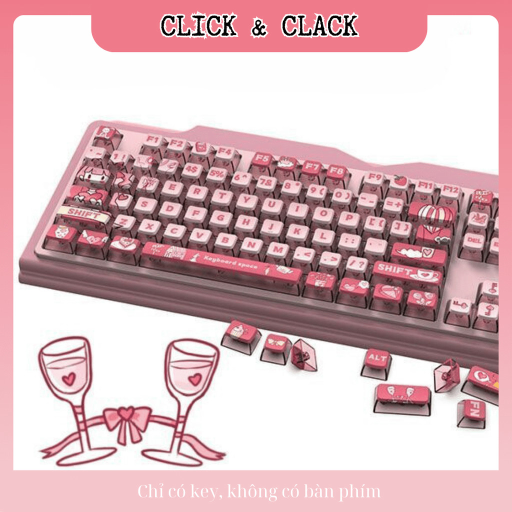 Keycap pudding Cute Girl xuyên led chân keycap - ASA Profile - PBT 116 ...