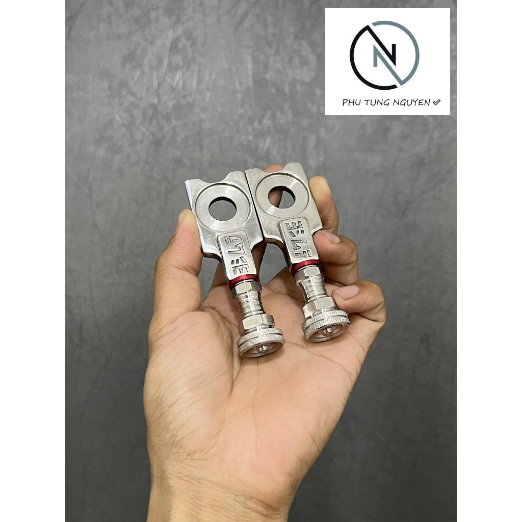 Pát tăng sên Inox 304 VÀ 2 ốc Nòng tăng Inox 304 gắn cho xe Wave Dream ...