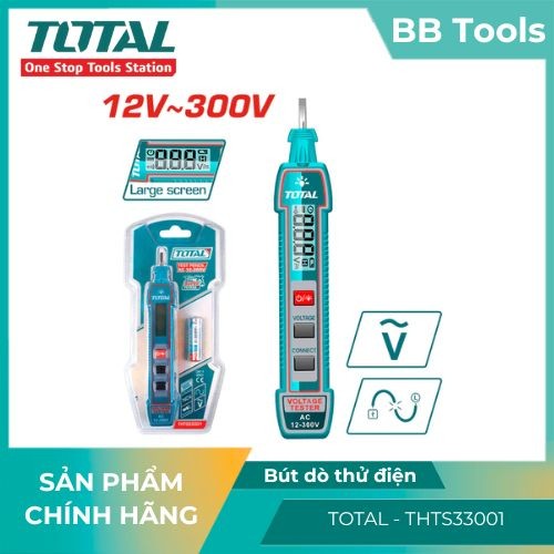 Bút thử điện 12V-300V TOTAL THTS33001 Màn hình kỹ thuật số LCD | Shopee ...