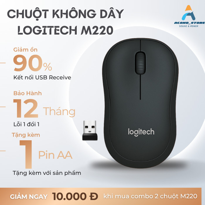 Chuột không dây Logitech M220 – Không Dây, Chống Ồn, Nhẹ Gọn,Giá Rẻ ...