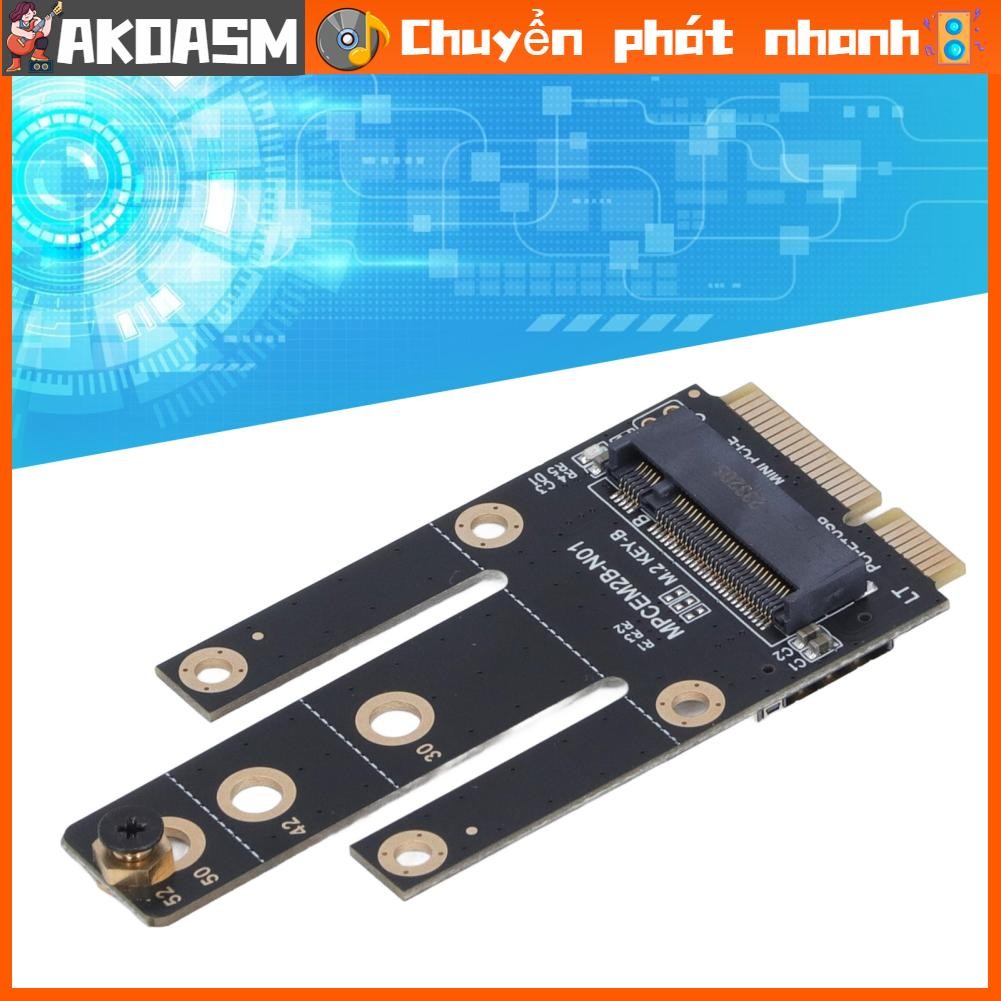 AKOASM Mini PCIe sang M.2 NGFF Bộ chuyển đổi PCB PCI Express KEY B Bộ chuyển đổi với khe cắm thẻ ...