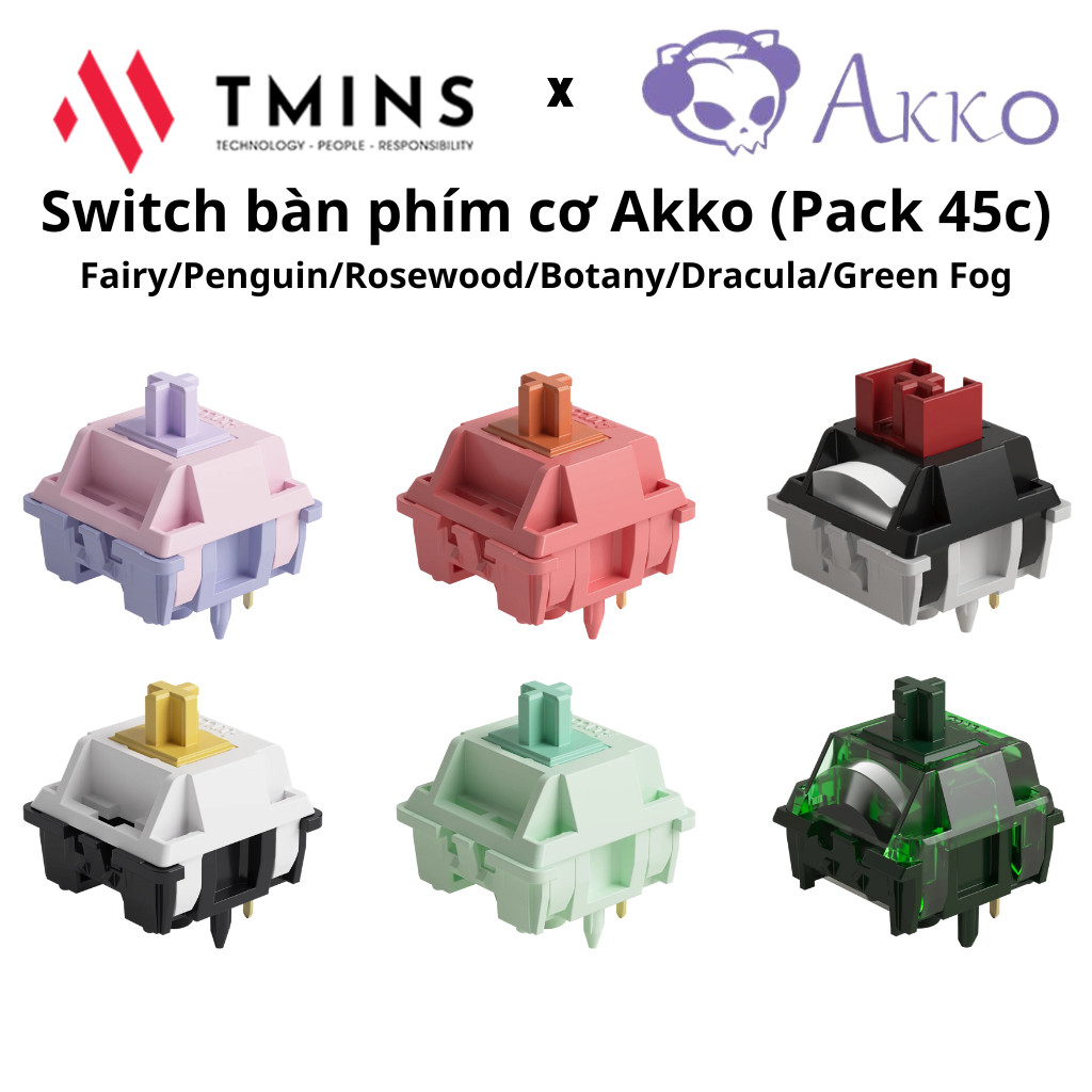 Switch bàn phím cơ AKKO Penguin / Fairy / Rosewood / Botany / Dracula ...