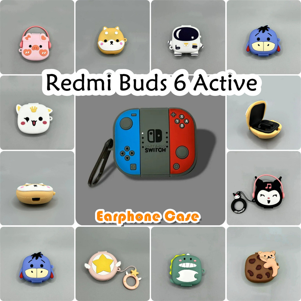 [Giảm giá hấp dẫn] Dành cho Redmi Buds 6 Active Case Vỏ tai nghe silicon mềm hoạt hình sáng tạo ...
