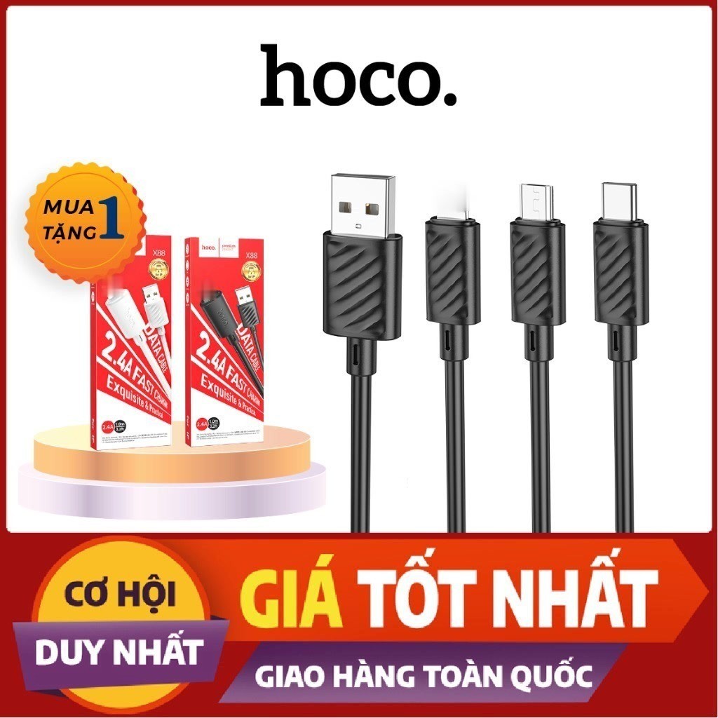 [MUA 1 TẶNG 1] Cáp sạc nhanh Hoco X88, sạc nhanh 2.4A truyền dữ liệu từ ...