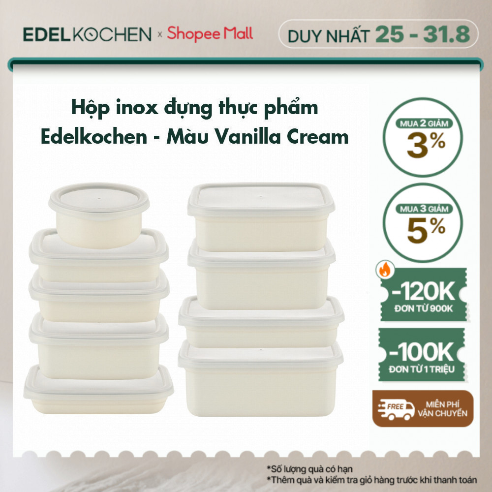 Hộp đựng thực phẩm, trữ đông inox 304 Edelkochen Edellock Collection ...