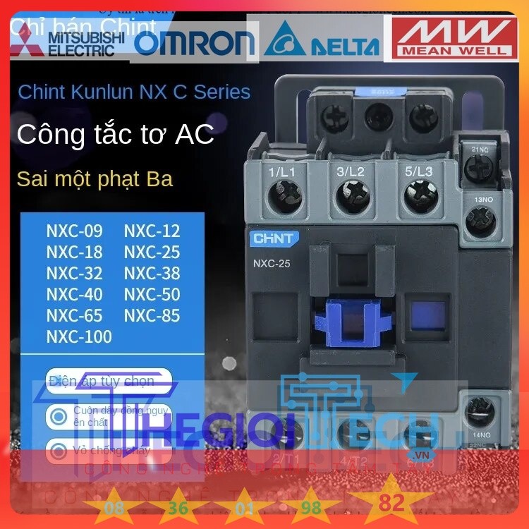 KHỞI ĐỘNG TỪ NXC CHINT Contactor NXC-09 12 18 25 32 38 40 50 65 85 100A AC 220V Hàng Chính Hàng ...