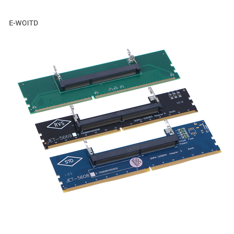 E-woitd DDR3 DDR4 DDR5 Laptop SO-DIMM Sang Máy Tính Để Bàn Adapter Thẻ Bộ Chuyển Đổi Bộ Nhớ RAM ...