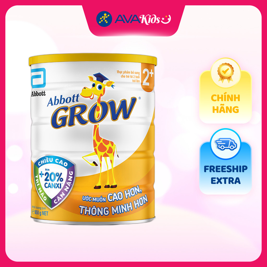 Sữa bột Abbott Grow 2+ hương vani 850g (từ 2 tuổi) | Shopee Việt Nam